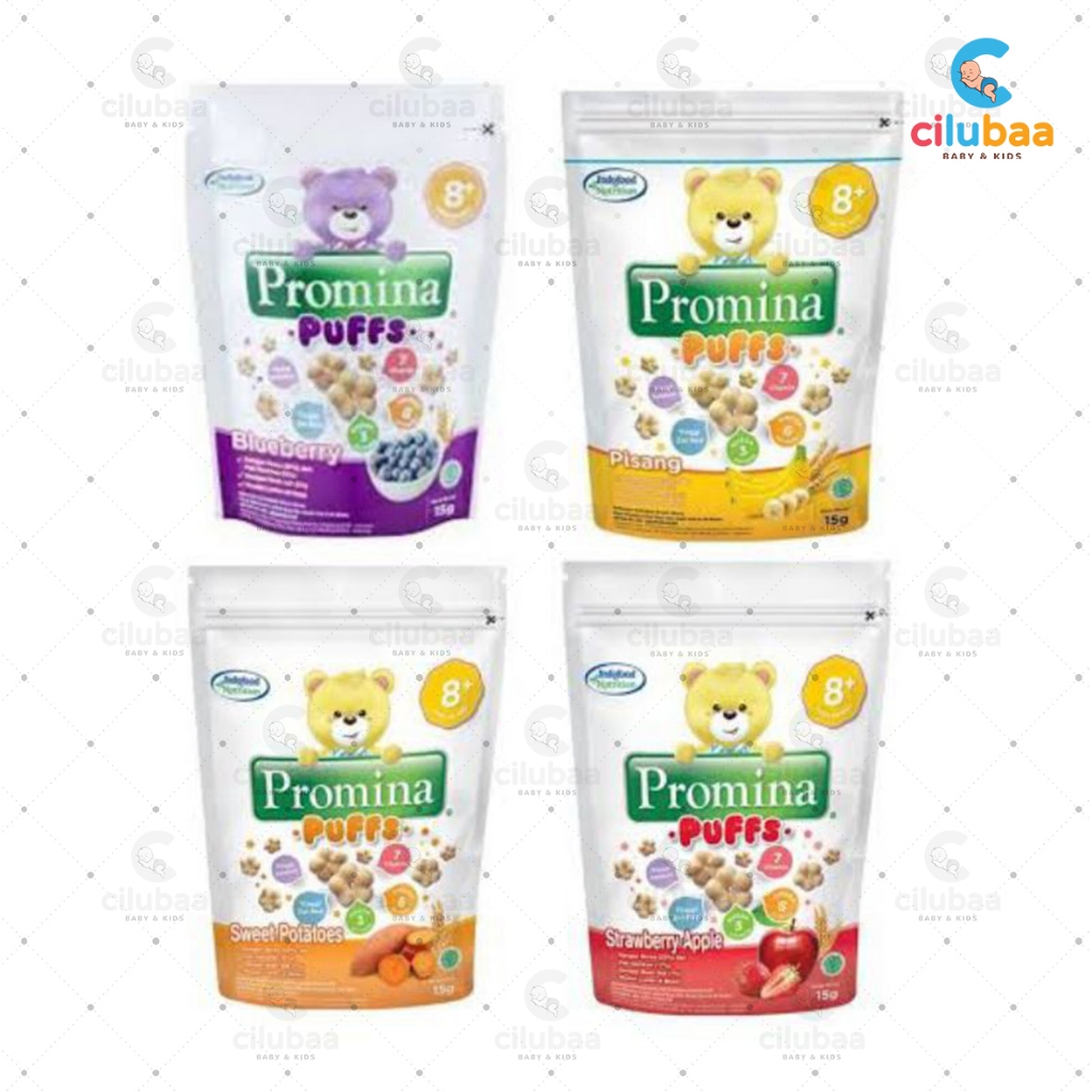 Jual PROMINA Puff 15gram 8+ Blueberry / Pisang / Strawberry Apple ...