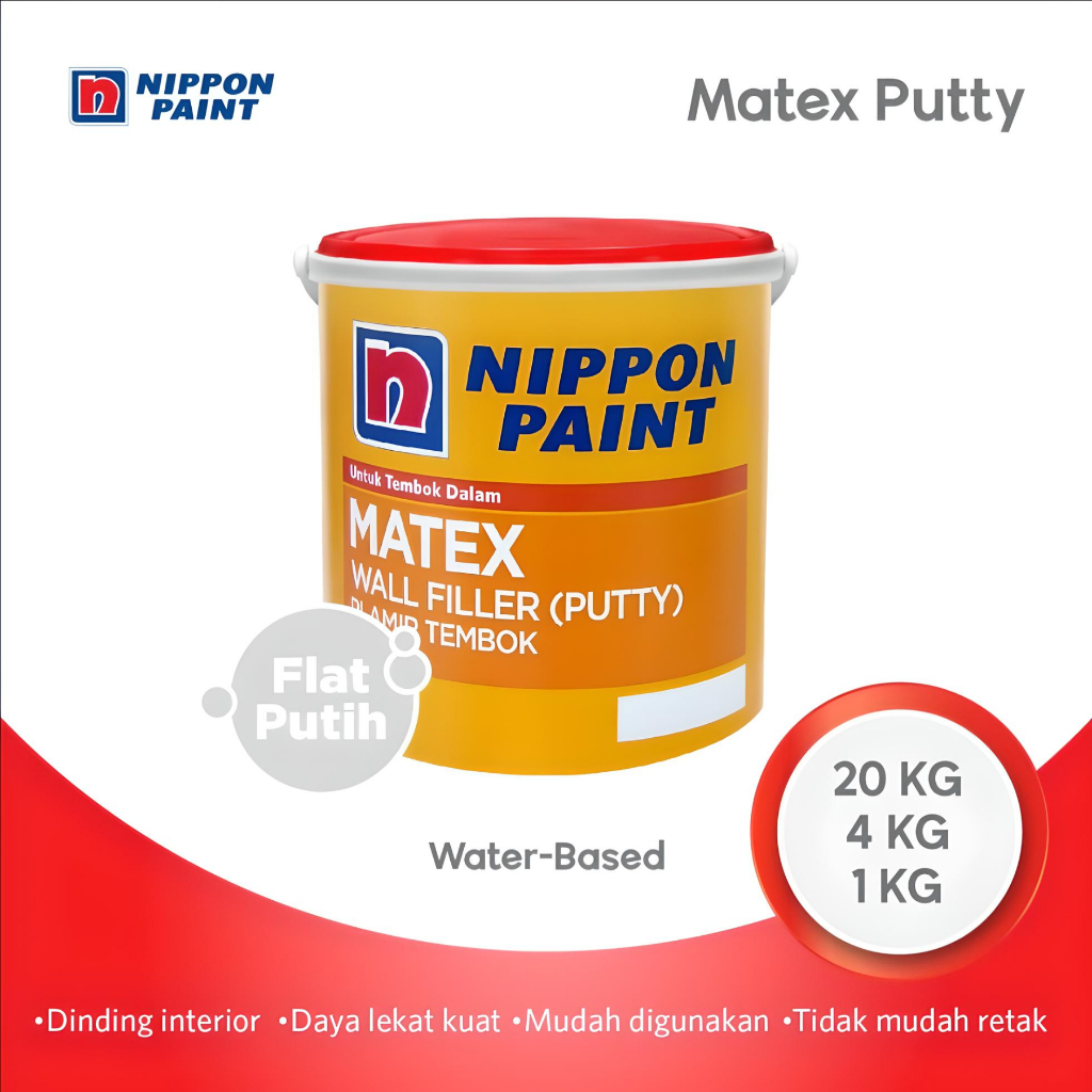 Jual PLAMIR MATEX NIPPON PAINT 4KG WALL FILLER PUTTY DEMPUL PENUTUP RETAK TEMBOK / KAYU | Shopee ...
