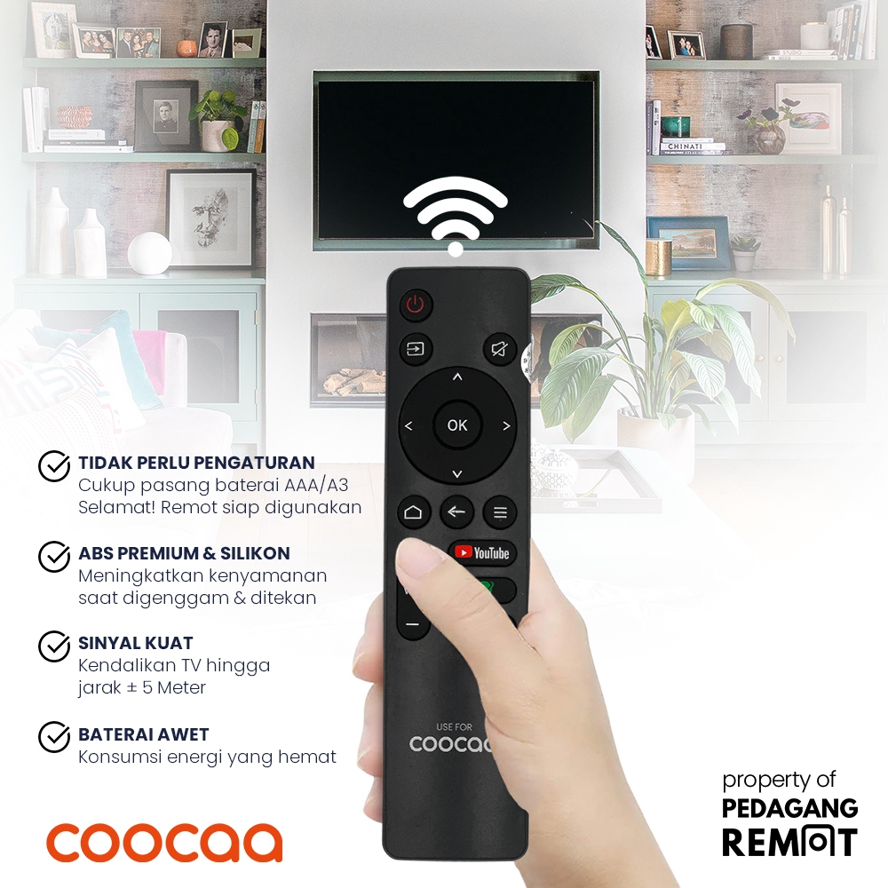 Jual Remot Remote TV Coocaa Digital Smart TV 32S3U 40S3U 43S3U 50S3U ...