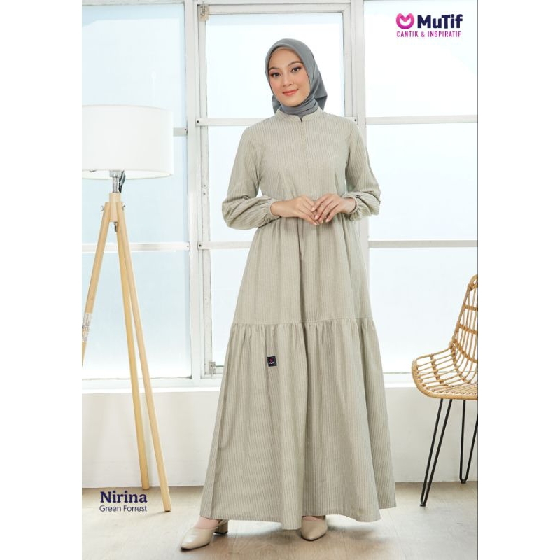 Jual Mutif Nirina | Gamis Mutif Nirina | Gamis Premium | Gamis Elegant ...