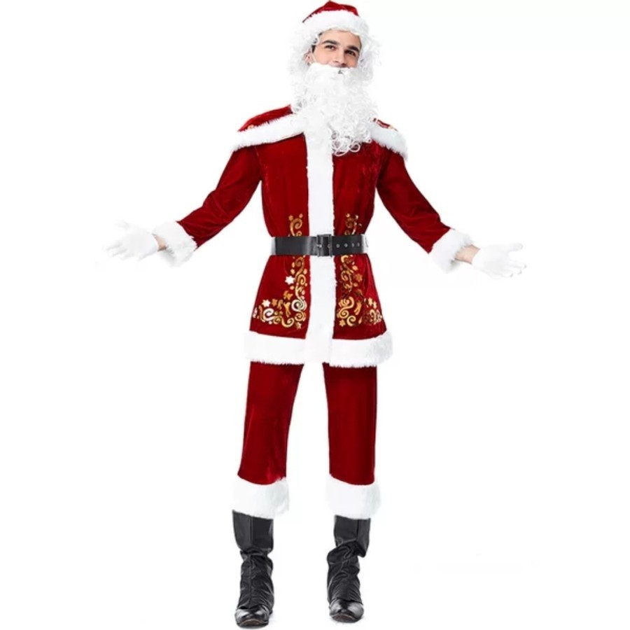 Jual SANTA Costume Man Adult Christmas Kostum Natal Pria Dewasa ...