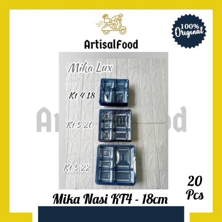 Jual Mika Nasi KT-4 per 20pcs - Mika Plastik Dalaman Dus Uk 18x18cm (R8) Samir Nasi Kotak ...