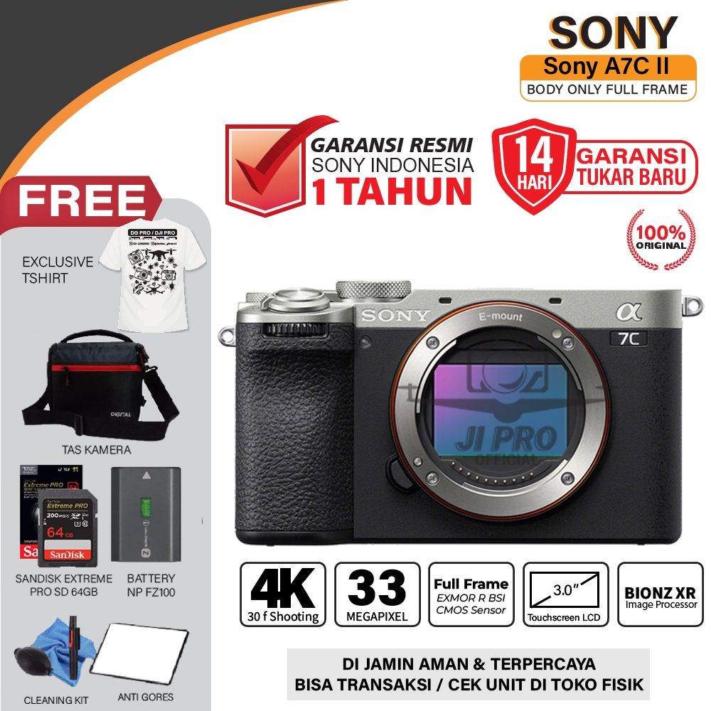 Jual Sony A7C II Body Only Mirrorless Camera Alpha A7CII A7 C Mark 2 Resmi | Shopee Indonesia