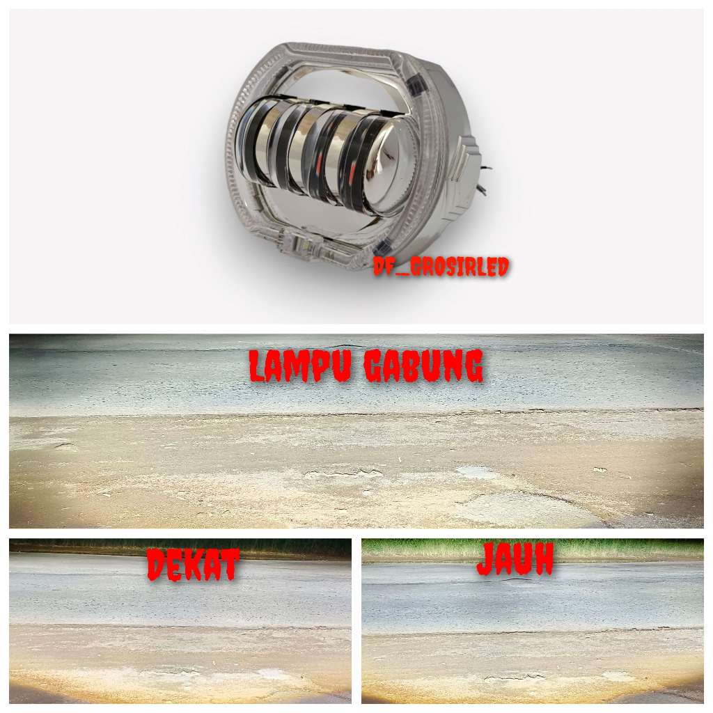 Jual Lampu tembak Daymaker Biled Projie Biled proji Biled 4 lensa 8D hi lo | Shopee Indonesia