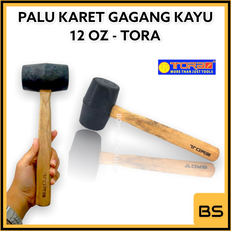 Jual TORA Palu Karet 12 oz Gagang Kayu Palu Keramik Palu Jelly Palu ...