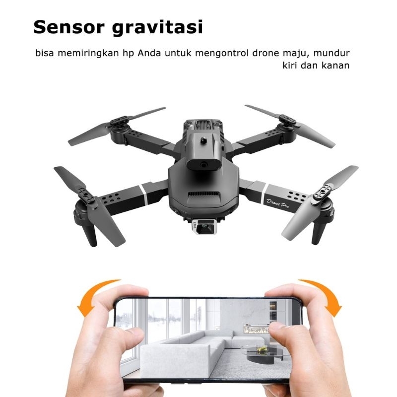 Jual Drone E100 Pro K6 Dengan Dual Kamera 4K HD, WIFI Profesional Dengan Sensor Anti Nabrak ...