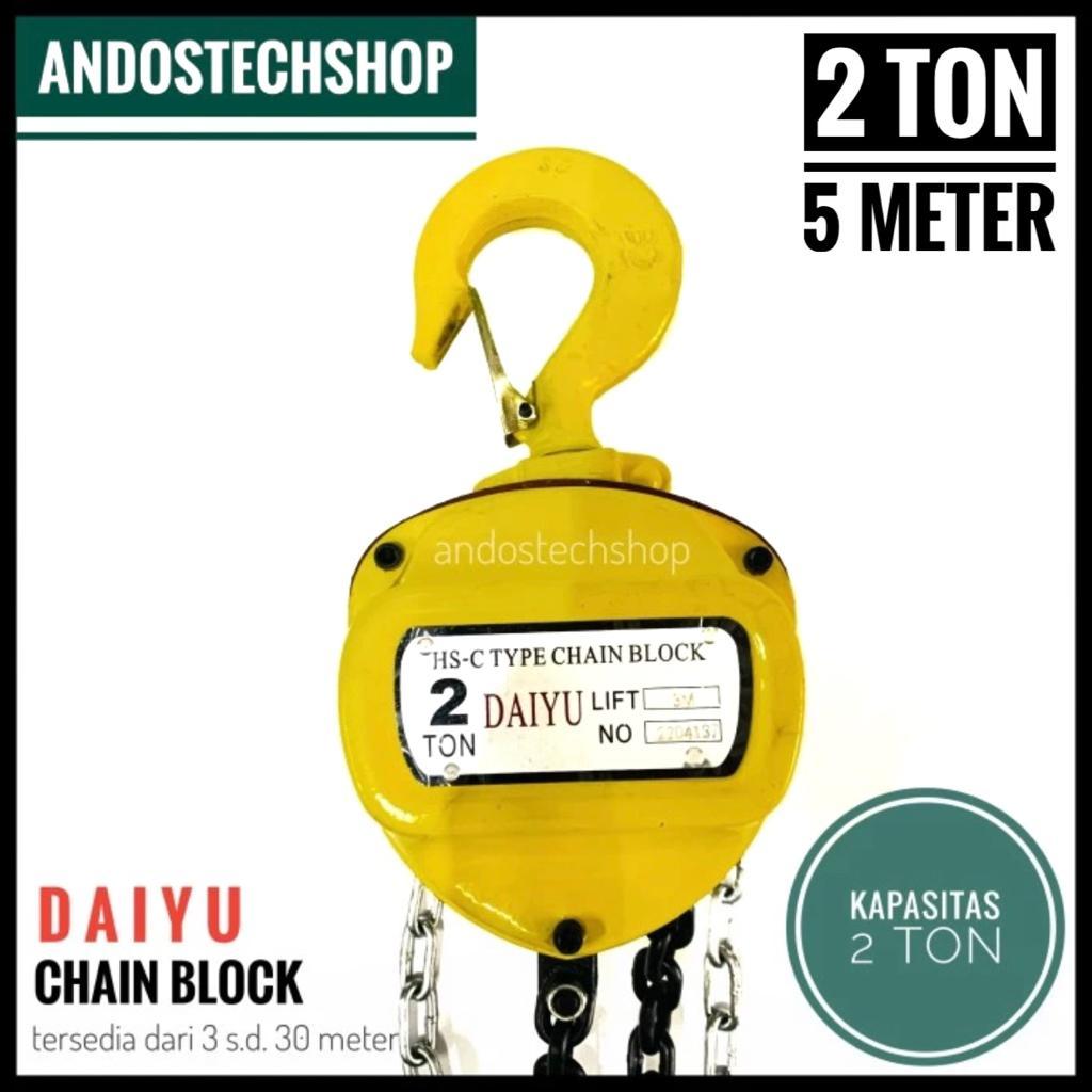 Jual Chain Block 2 Ton x 5 Meter / Takel 2T x 5M DAIYU / Katrol Derek | Shopee Indonesia