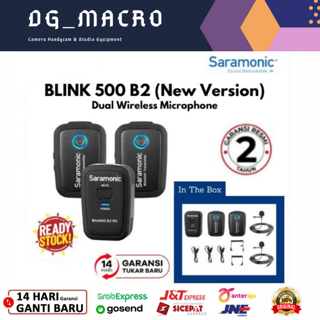Jual Saramonic Microphone Blink 500 B2 New Version Wireless Mic Clip On