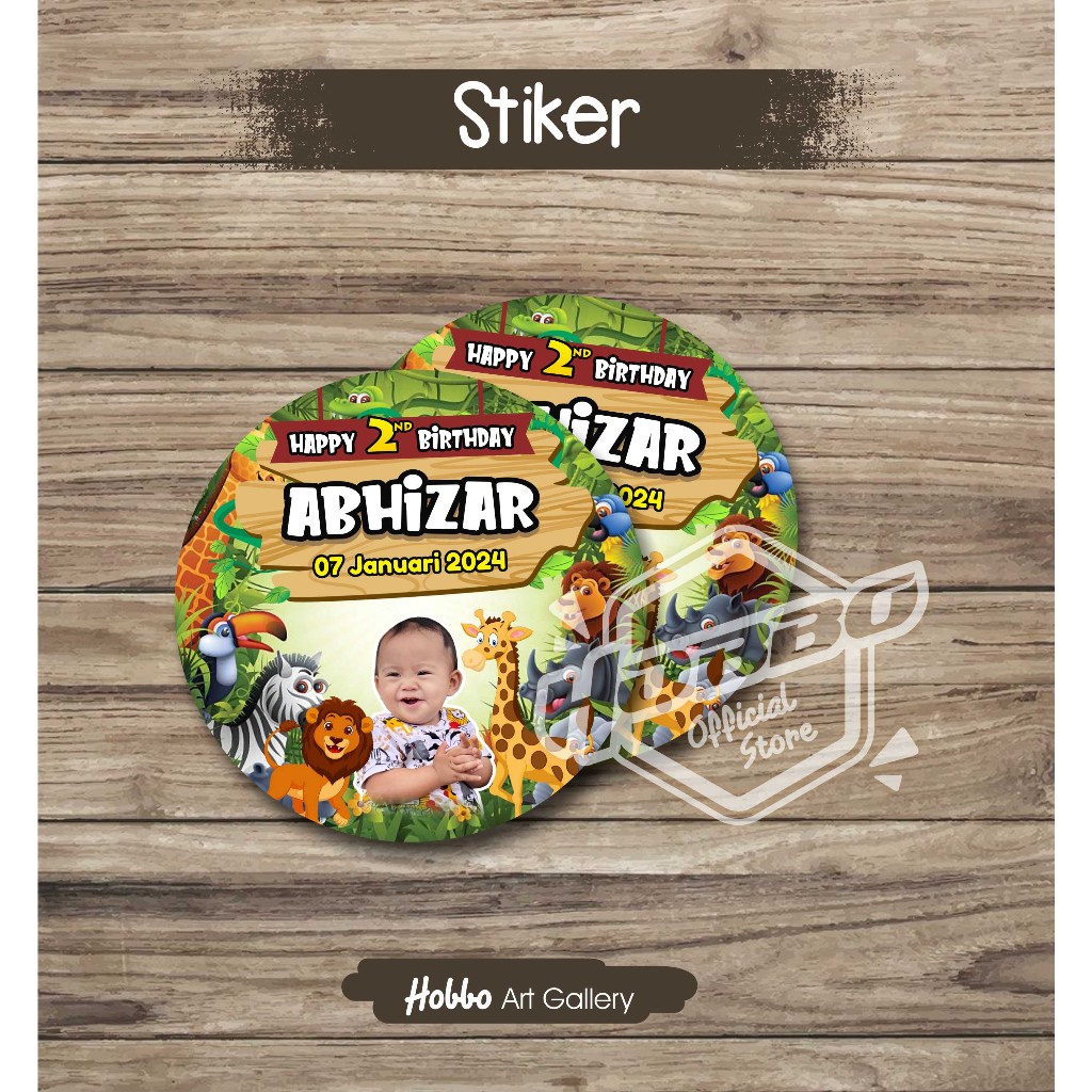 Jual 6 cm - Stiker Ulang Tahun Anak - Snack Ultah - Sticker Nasi bento ...