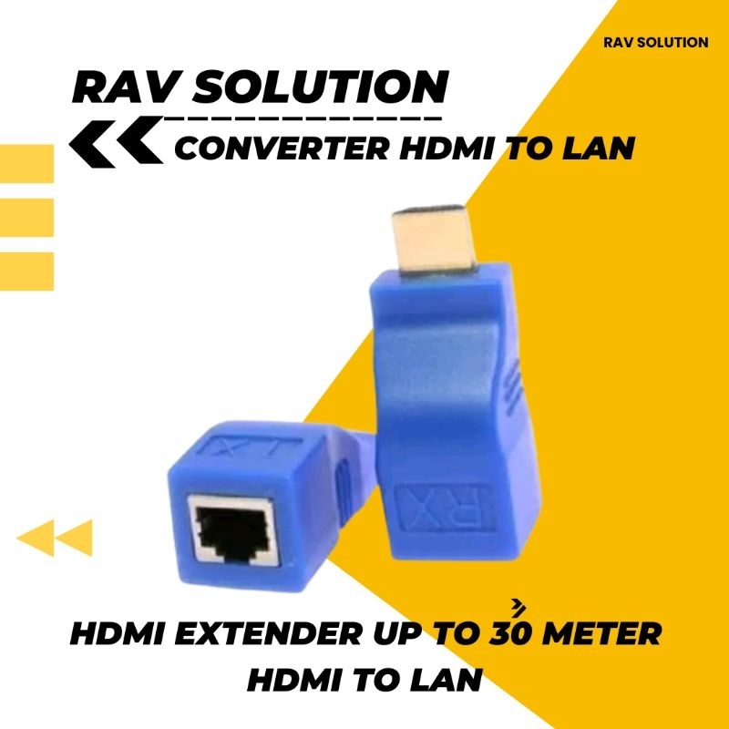 Jual CONVERTER HDMI TO LAN / HDMI EXTENDER UP TO 30 METER | Shopee ...