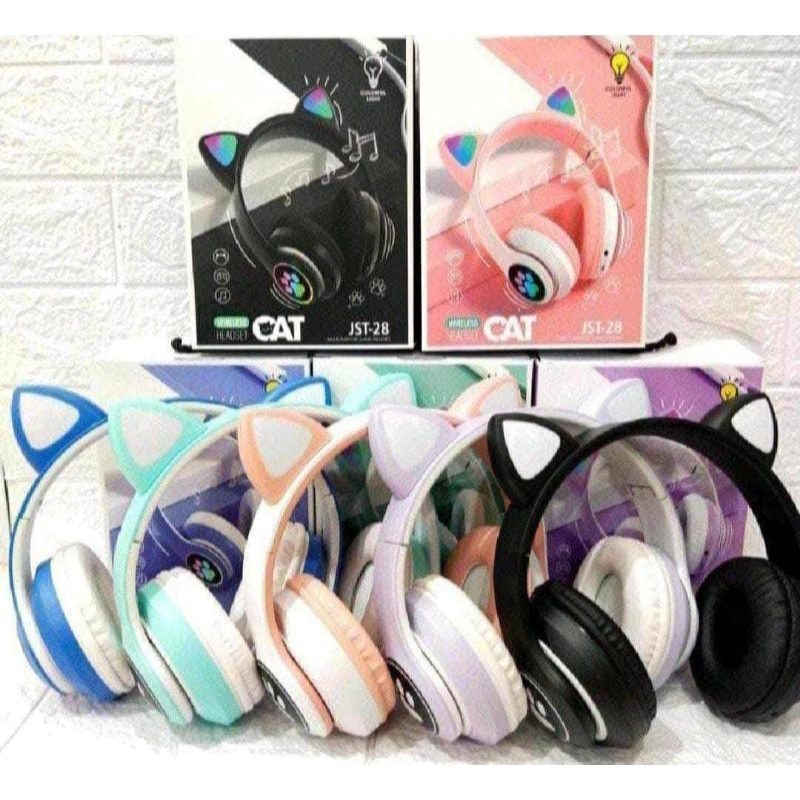 Jual Headphone Bando Wireless Headset Cat MKC KIMISO KMS-28 Headphone ...