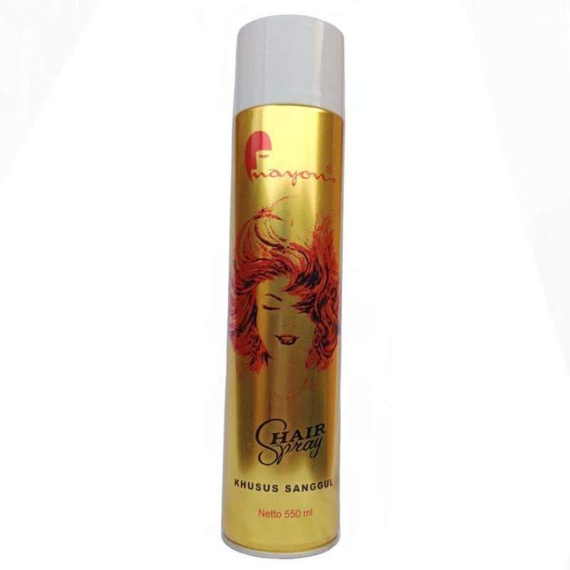 Jual Mayon Hair Spray Sanggul Styling Pengeras Rambut Salon 550 ml dan ...