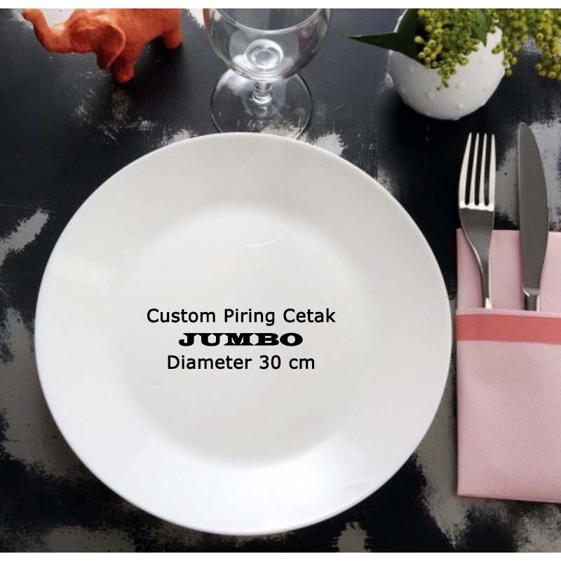 Jual Custom Piring Cetak Ukuran Jumbo diameter 32$ cm | Shopee Indonesia