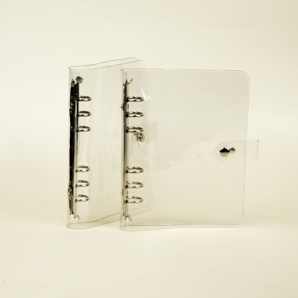 Jual Flashee Cover Binder A6 Transparan Bening 6 Hole Warna Silver ...