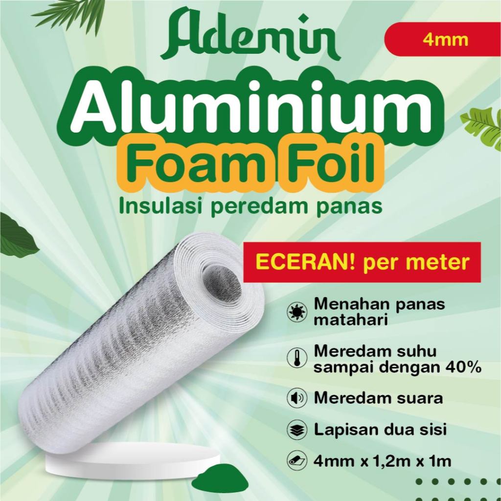 Jual Aluminium Pe Foam Foil Peredam Panas Ademin 120 cm x 1m ECER ...