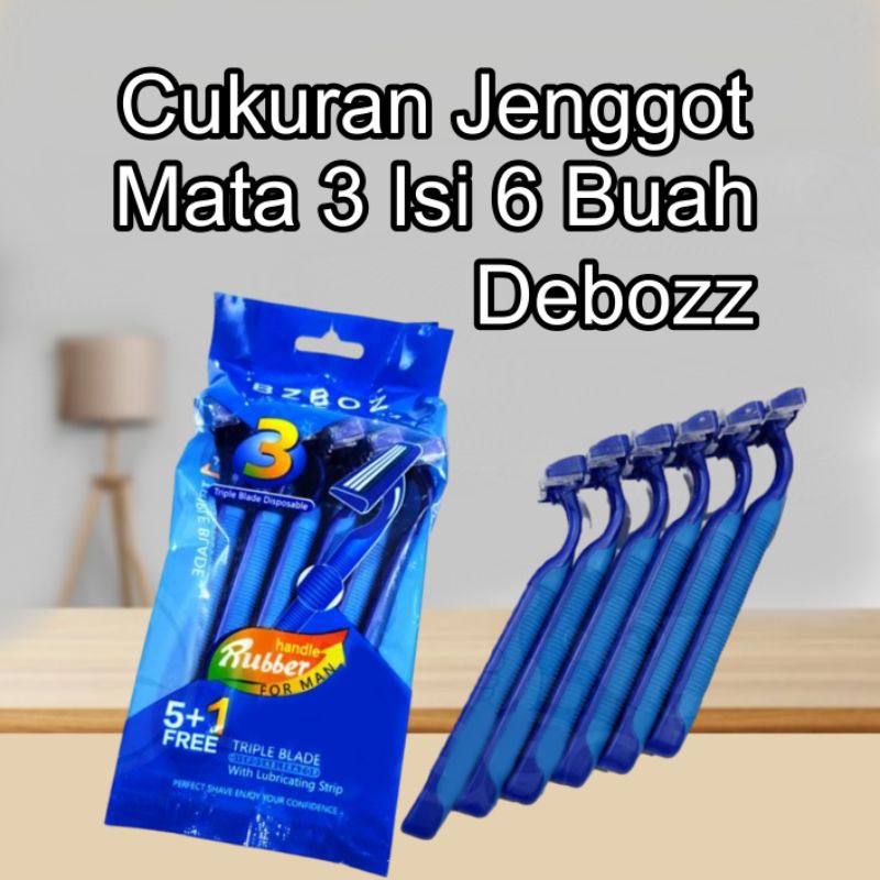 Jual Cukuran Jenggot Mata 3 Mata / 6 Buah Cukuran Jenggot Biru Murah ...