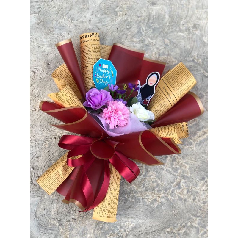 Jual Buket Hari Guru Hari Ibu Buket graduation free dus dan plastik ...