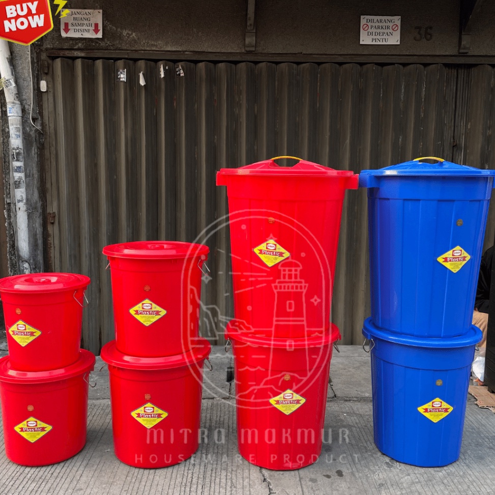 Jual Bagus Banget.. SHINPO - EMBER PLASTIK TUTUP 30 40 50 60 80 120 LITER EMBER PLASTIK MURAH ...