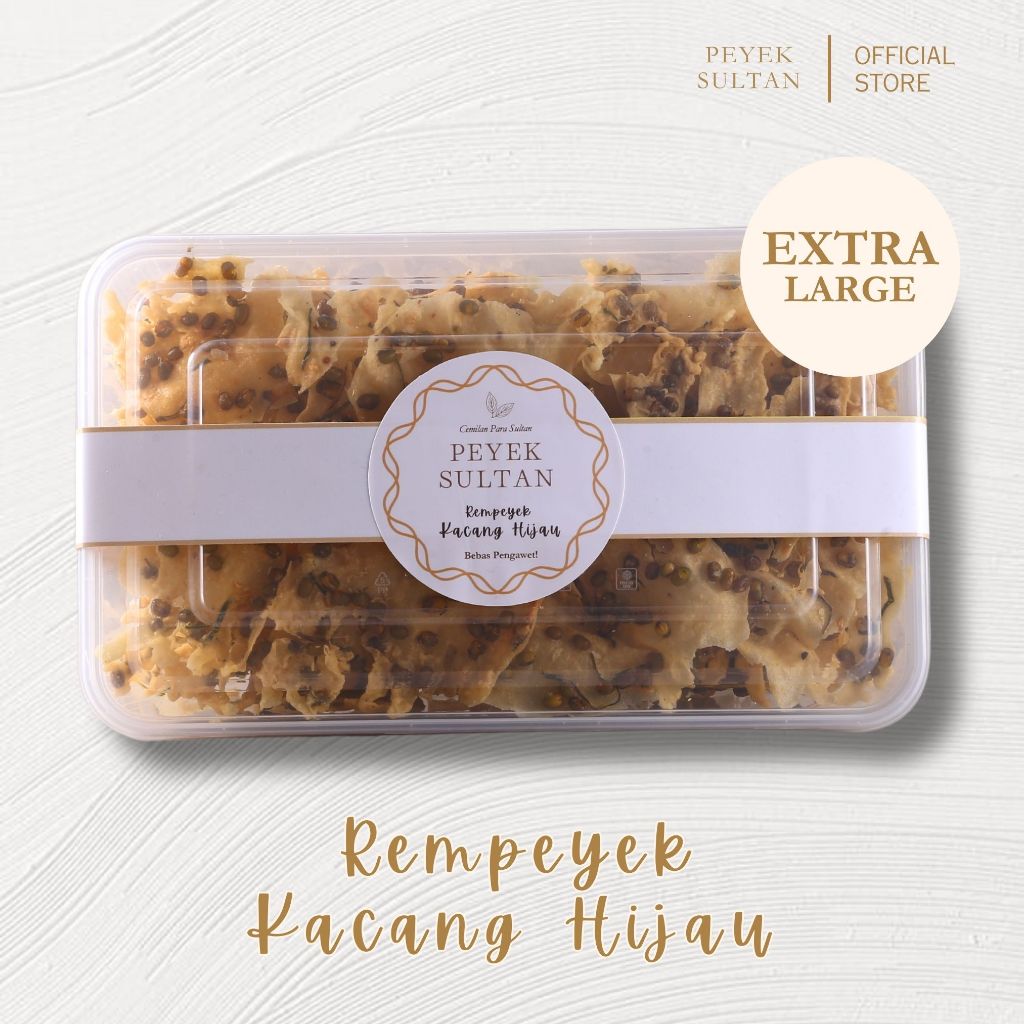 Jual PEYEK SULTAN - Rempeyek Kacang Hijau (Box - Extra Large XL ...