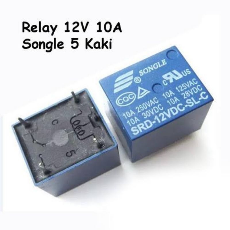 Jual Relay 5 PIN Kaki Songle 5V dan 12V 24V SRD-05VDC-SL-C SRD-012VDC-SL-C | Shopee Indonesia