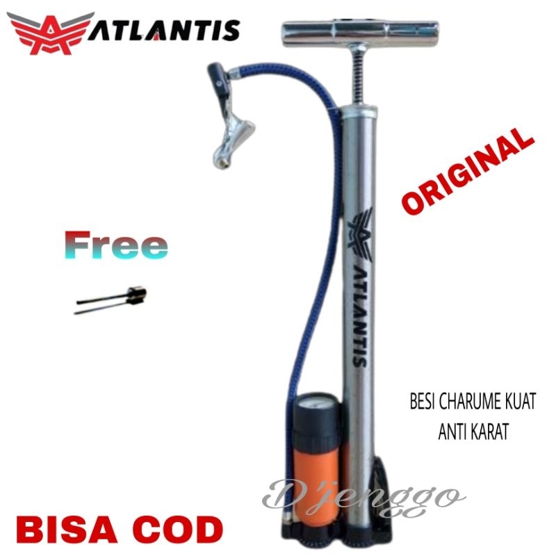 Jual Pompa Ban Sepeda Motor Mobil ATLANTIS ORIGINAL Besi Charume Kuat ...