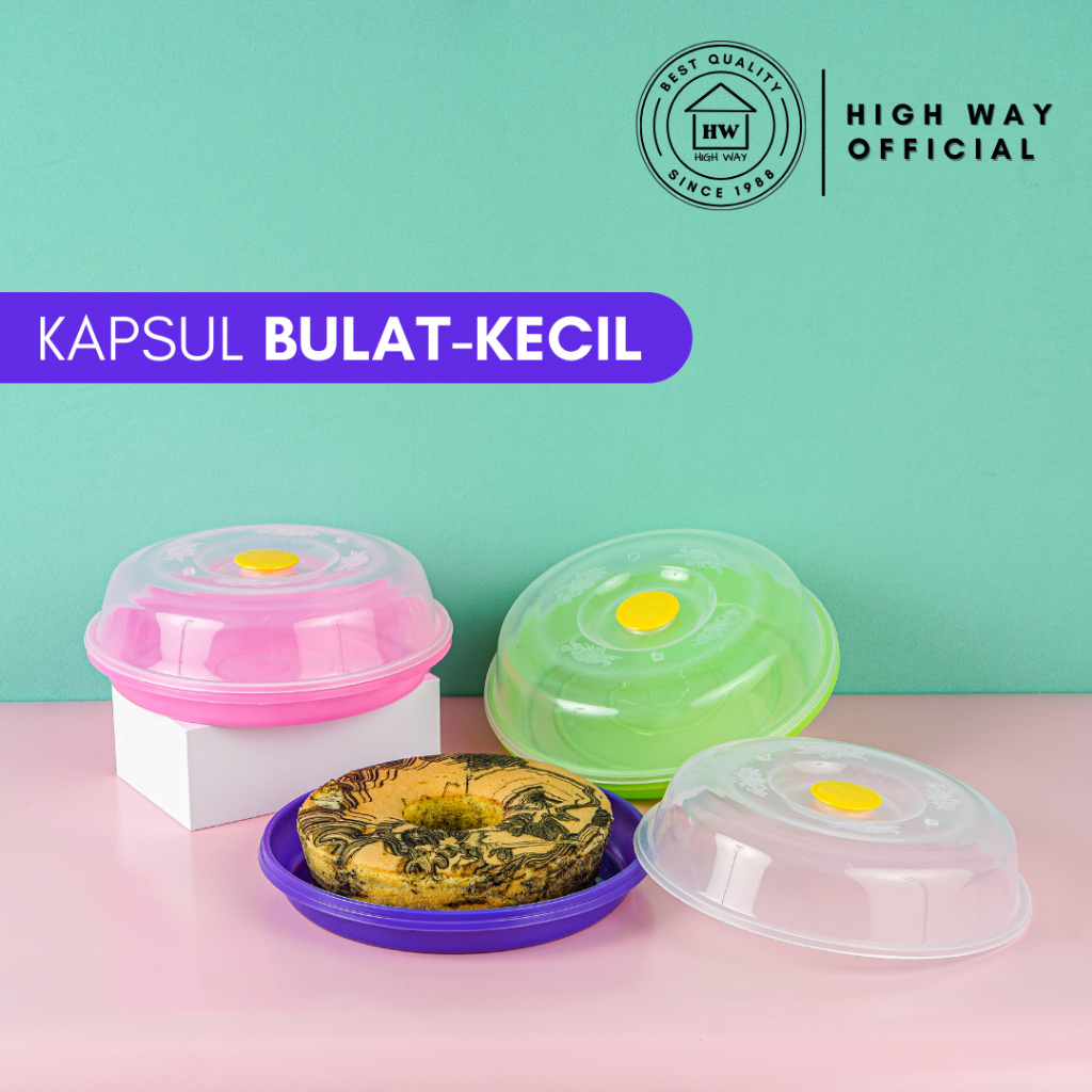 Jual HIGH WAY - Kapsul Bulat Kecil / Tempat Kue Bolu Sultan / Toples ...