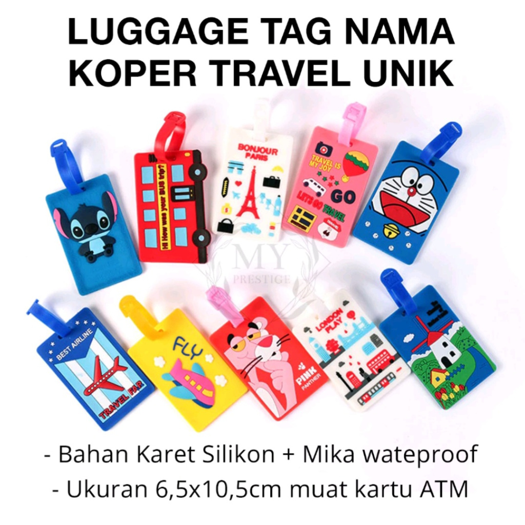 Jual Luggages Travel Tag Animasi MURAH / Tag Koper ANIMASI TIMBUL MURAH ...
