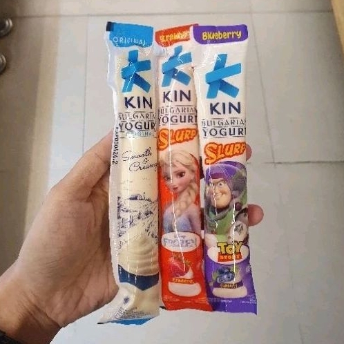 Jual Kin slurp bulgarian yogurt stick rasa ORIGINAL / STRAWBERRY/ BLUEBERRY / BLACK 45gr per ...