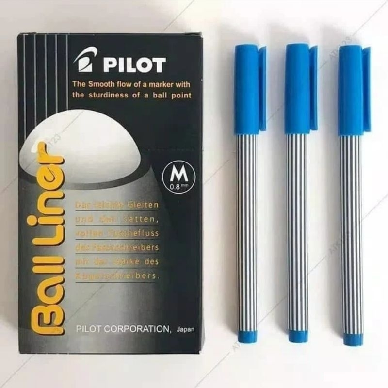 Jual PULPEN PILOT BALLINER/ BALL POINT 0,8 MM 1 LUSIN ( BIRU ) | Shopee ...
