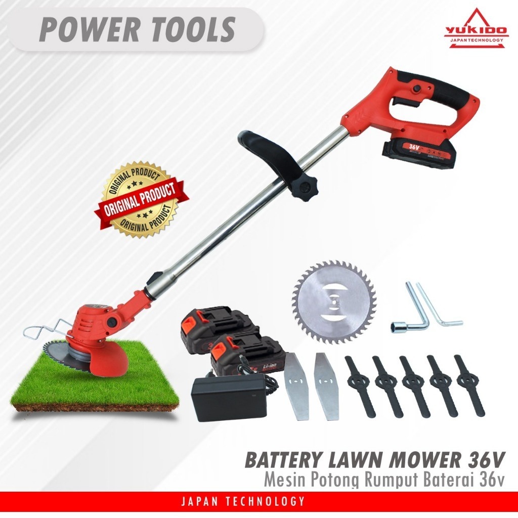 Jual Mesin Potong Rumput Baterai 36V Cordless Lawn Mower Grass Trimmer ...