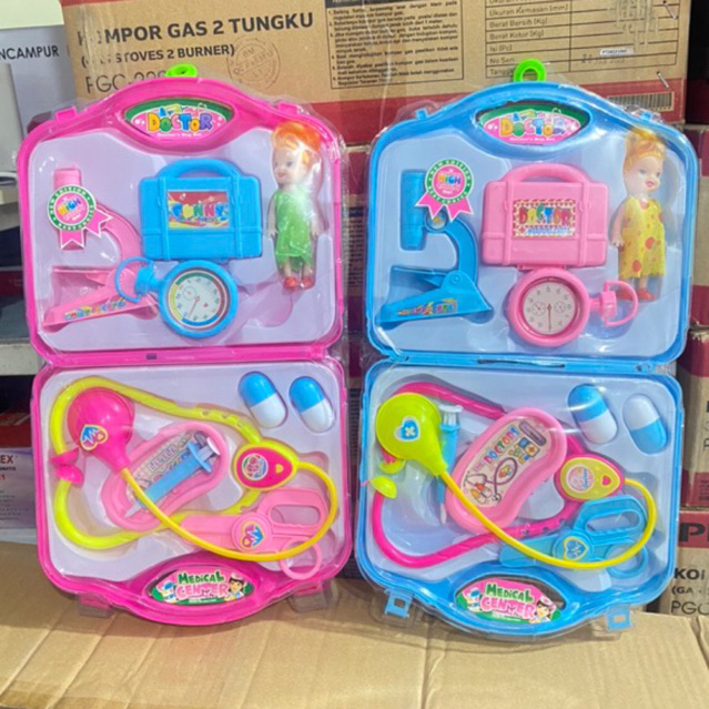 Jual Doctor Koper + Boneka Set | mainan anak dokter pakai tas koper ...