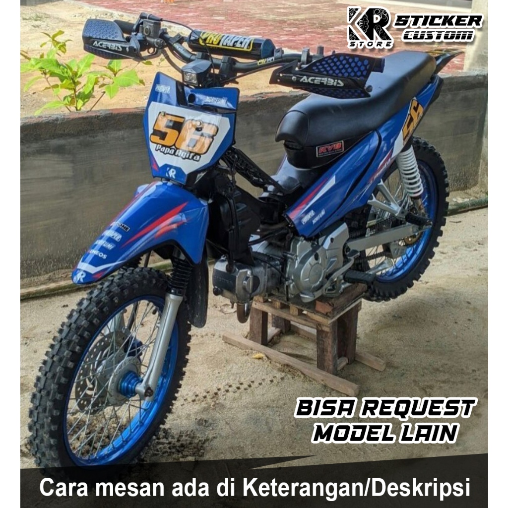 Jual Stiker Decal Motor RBT sticker motor bebek trail Custom Desain ...