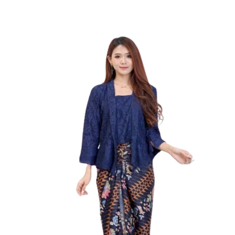 Jual NY KEBAYA - Set kebaya brokat kutubaru plus rok lilit / kebaya wisuda modern / one set ...