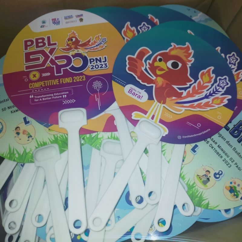 Jual Cetak Kipas Kertas Custom AC310gsm 2 Sisi+Laminasi 2 Sisi Cocok ...