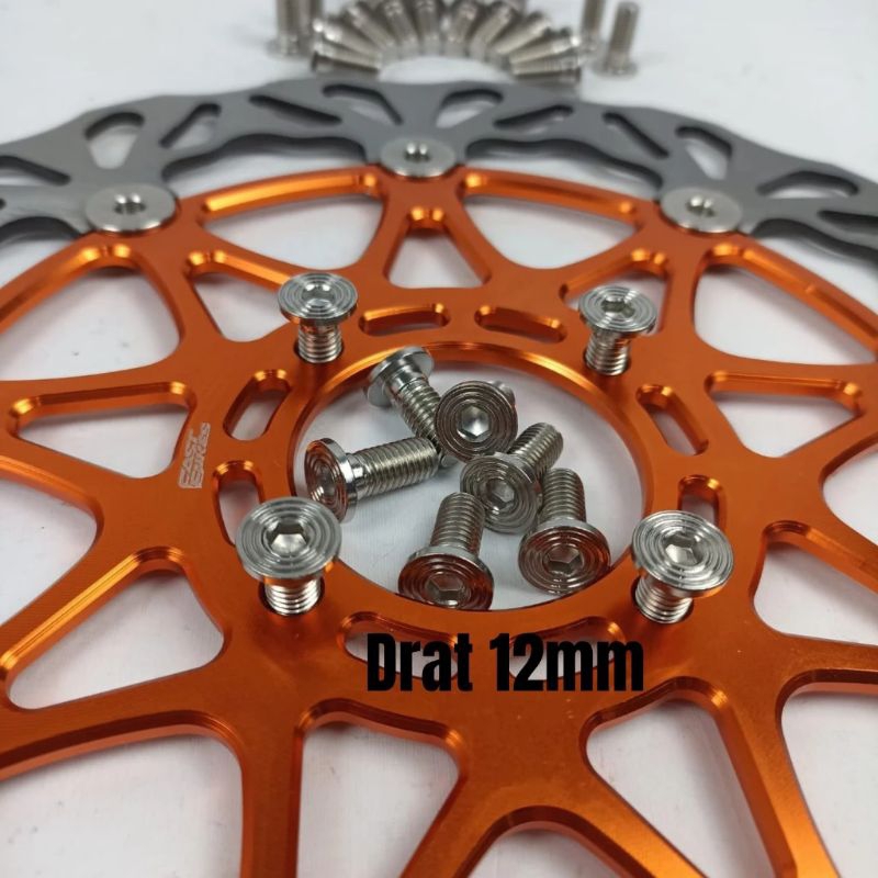 Jual BAUT STAINLESS PIRINGAN CAKRAM DISC MOTOR DRAT 12 HARGA 1PCS | Shopee Indonesia