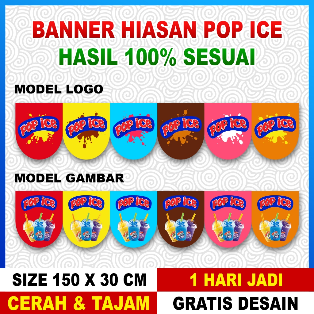 Jual BANNER RENDA POP ICE / BANNER ES TEH | Shopee Indonesia