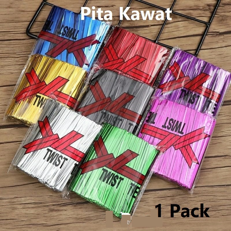 Jual Pita Kawat Souvenir / Kawat Ikat / Kawat Souvenir 8 cm Harga/Pack ...