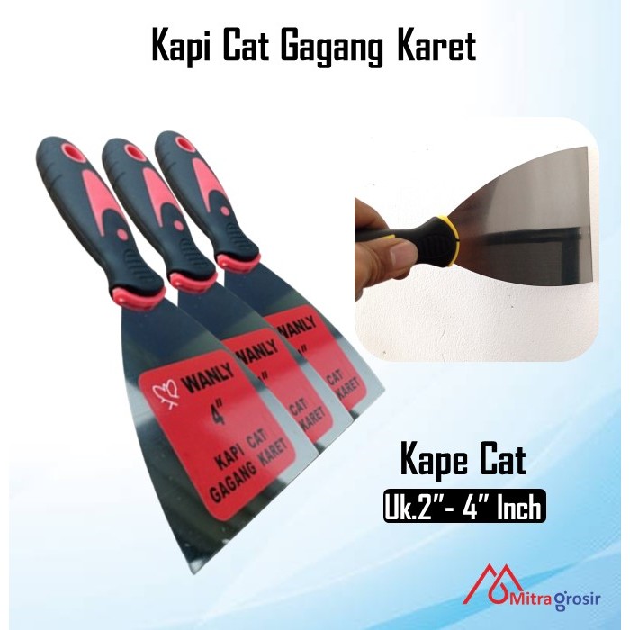 Jual KAPE GAGANG KARET WANLY / KAPE KAPI KEROK CAT TEMBOK / SEKRAP ...