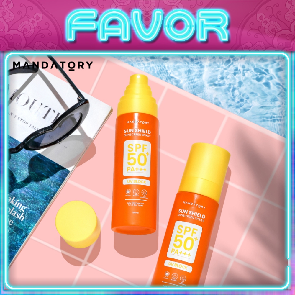 Jual MANDATORY Sun Shield Sunscreen Spray SPF 50+ PA+++ 100ml | Shopee ...