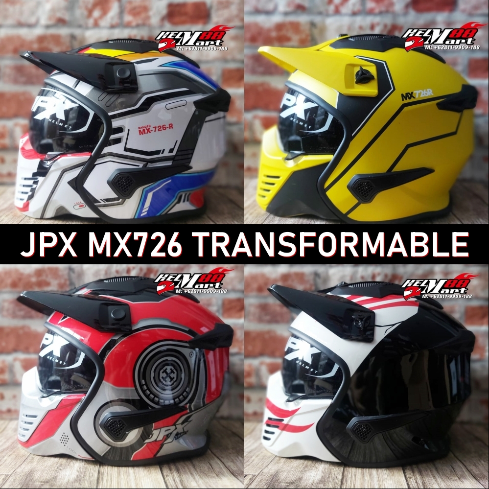 Jual JPX MX-726 Helm Modular Transformable Helm JPX MX726 726R 726 ...