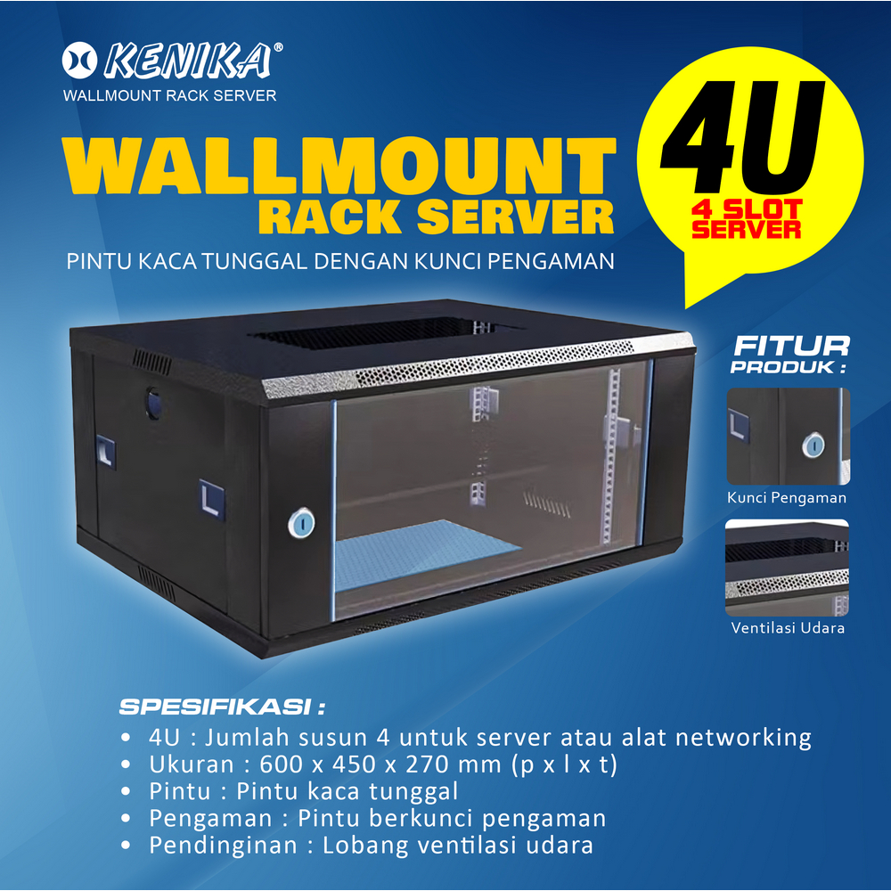 Jual Kenika Wallmounted Rack Server 4U | Shopee Indonesia