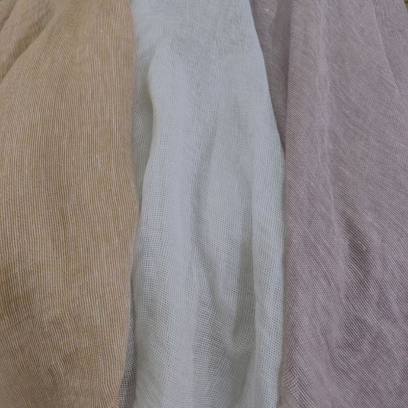 Jual bahan kain jala pure linen / pure linen / kain linen / kain jala ...