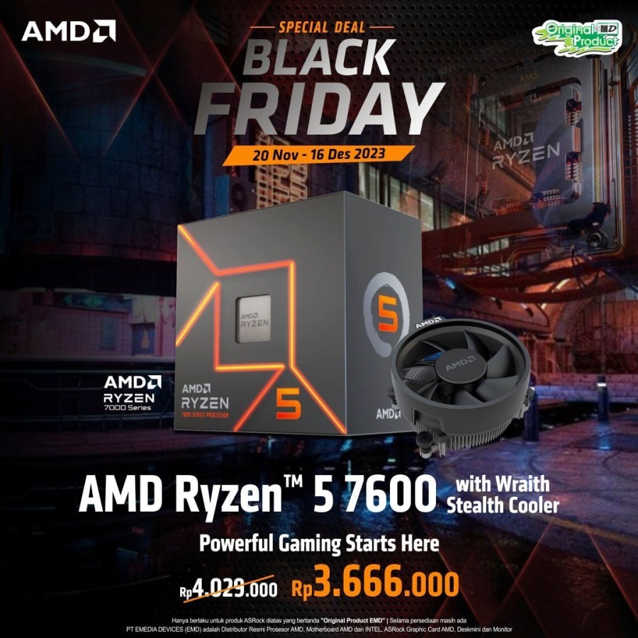 Jual Processor AMD Ryzen 5 7600 Box 3.8Ghz UP TO 5.1Ghz AM5 | Shopee ...