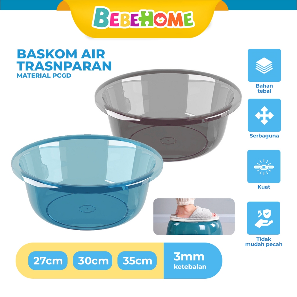 Jual Bebehome Baskom Transparan Plastik Serbaguna Tempat Sayur Wash ...