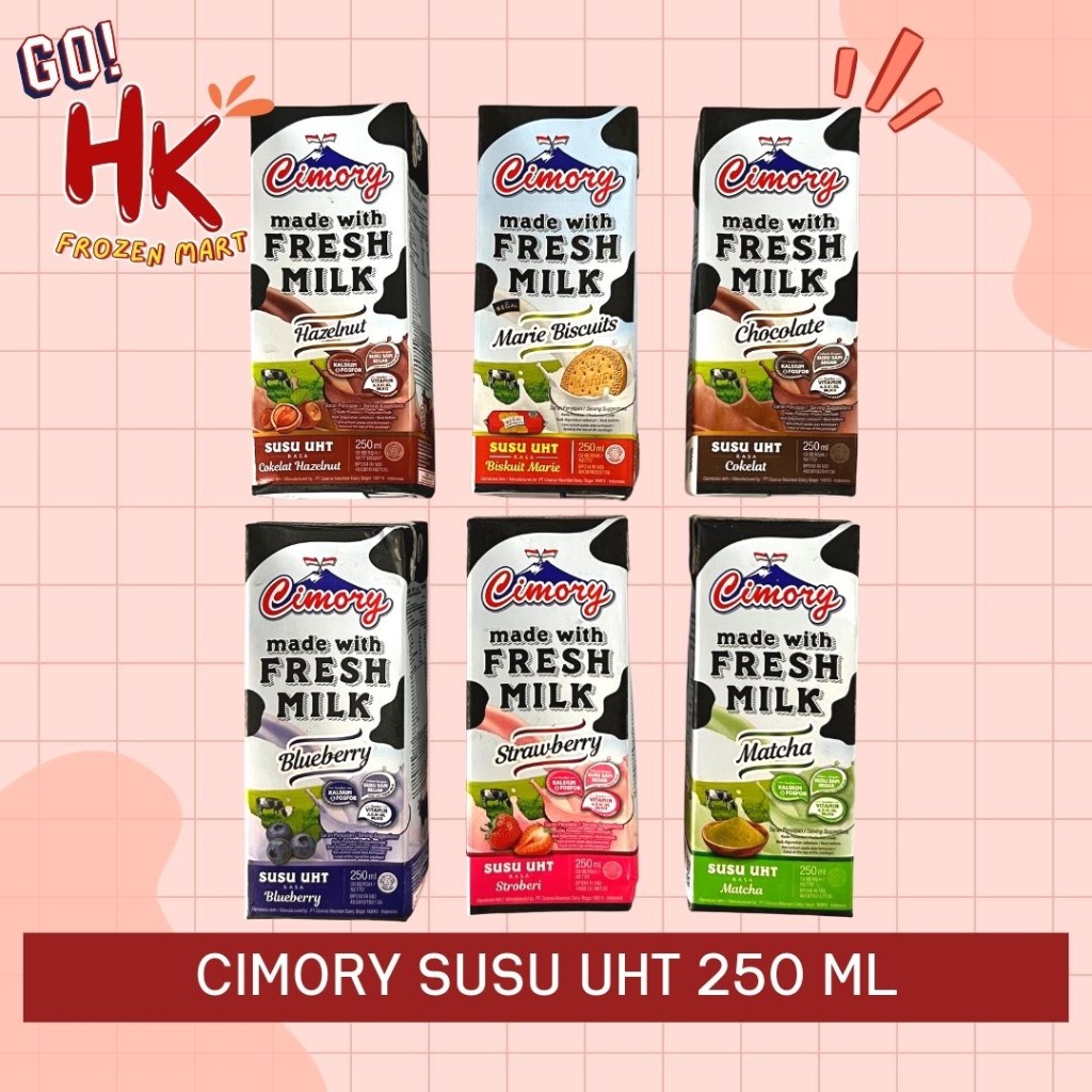 Jual Cimory Susu UHT 250ml Cokelat / Tiramisu / Marie Regal / Stroberi ...