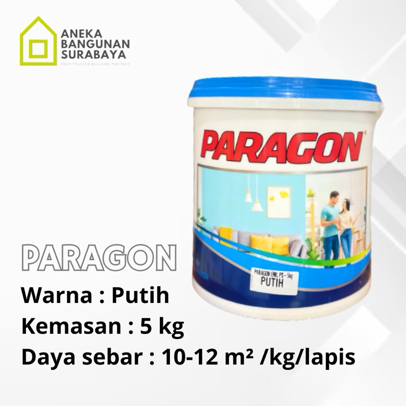 Jual Cat PARAGON galon 5kg Putih cat tembok plafon interior | Shopee ...