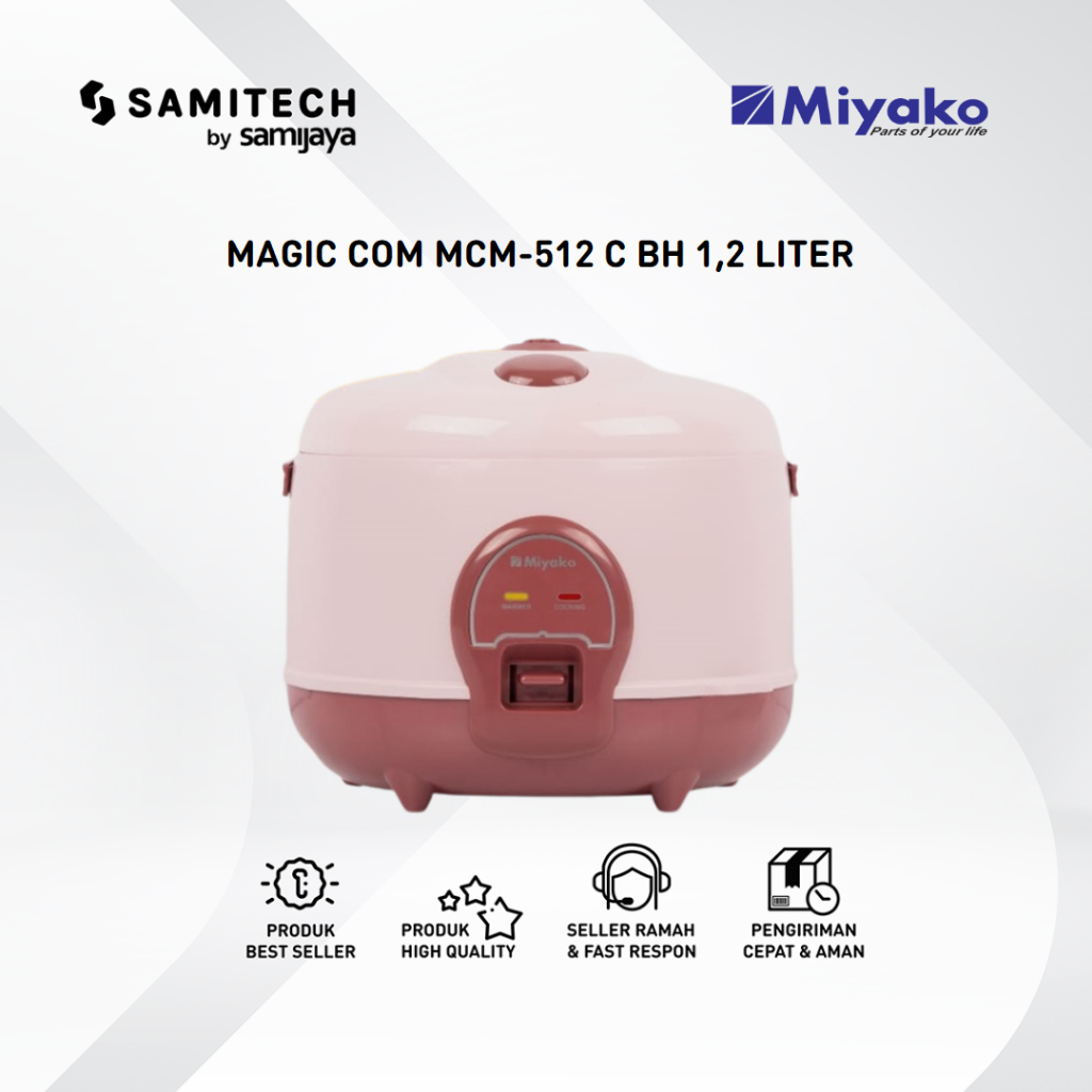 Jual MAGIC COM- RICE COOKER MIYAKO MCM-512 C BH MCM 512 C BH 1,2LITER ...
