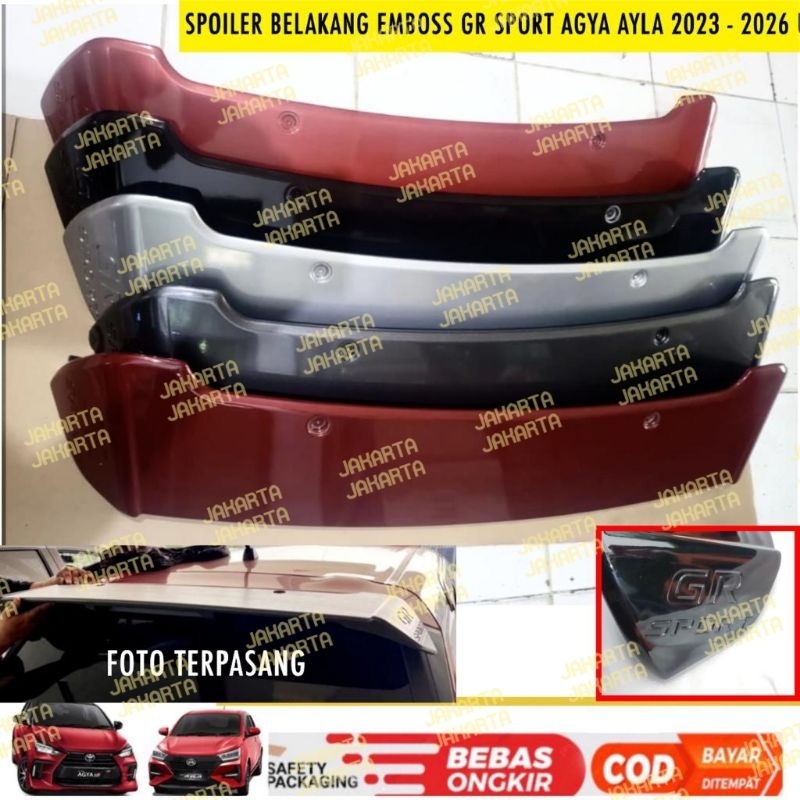 Jual Spoiler Belakang Agya Ayla GR SPORT 2023 2024 2025 Emboss Warna ...