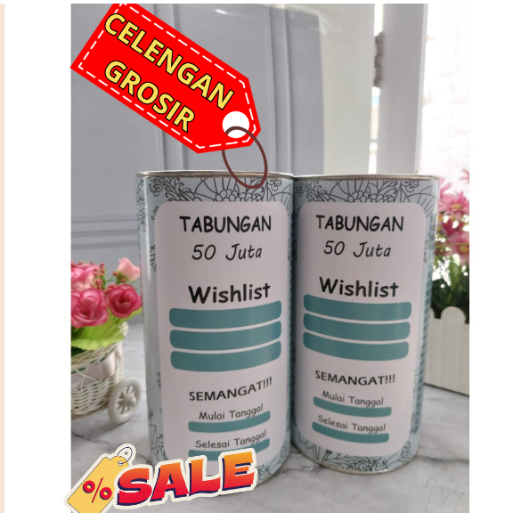 Jual BISA COD celengan target 5 juta karakter ukuran M CELENGAN BUKA ...