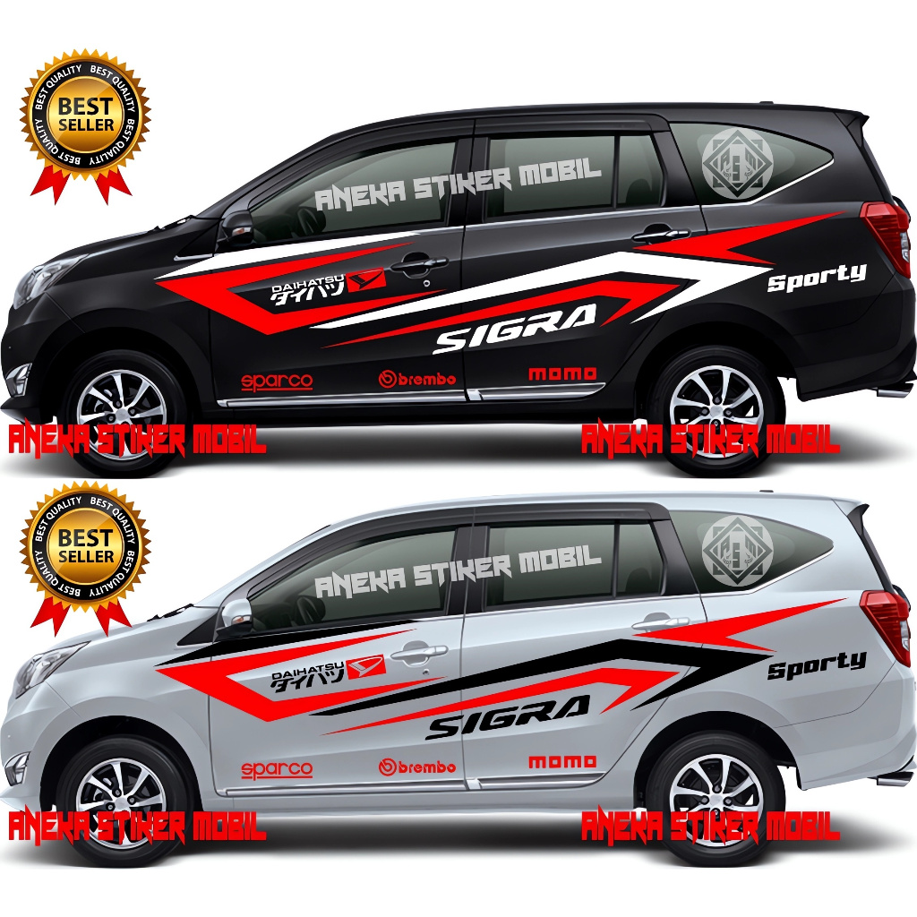 Jual Stiker Mobil Sigra Sticker Daihatsu Sigra Model Mobil Sport ...